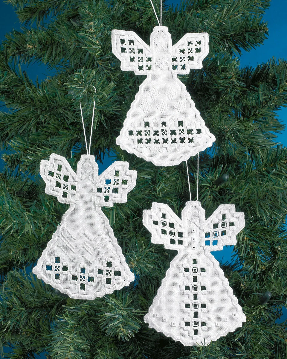 Hardanger Engel 3er-Pack 10x15 cm – Schönes Stickerei. Kaufen Sie hier